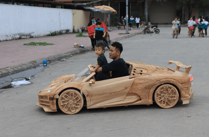 https://vietexplorer.com - Vietnamese father built wooden Bugatti ...
